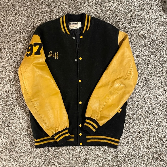 DeLONG | Jackets & Coats | Vintage 997 Jeff Delong Letterman Jacket ...